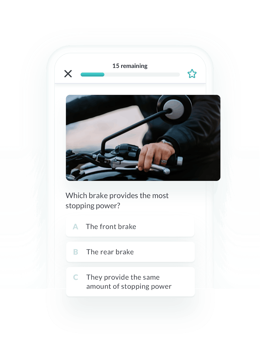 FREE 2024 Motorcycle Permit Practice Test | Zutobi Drivers Ed
