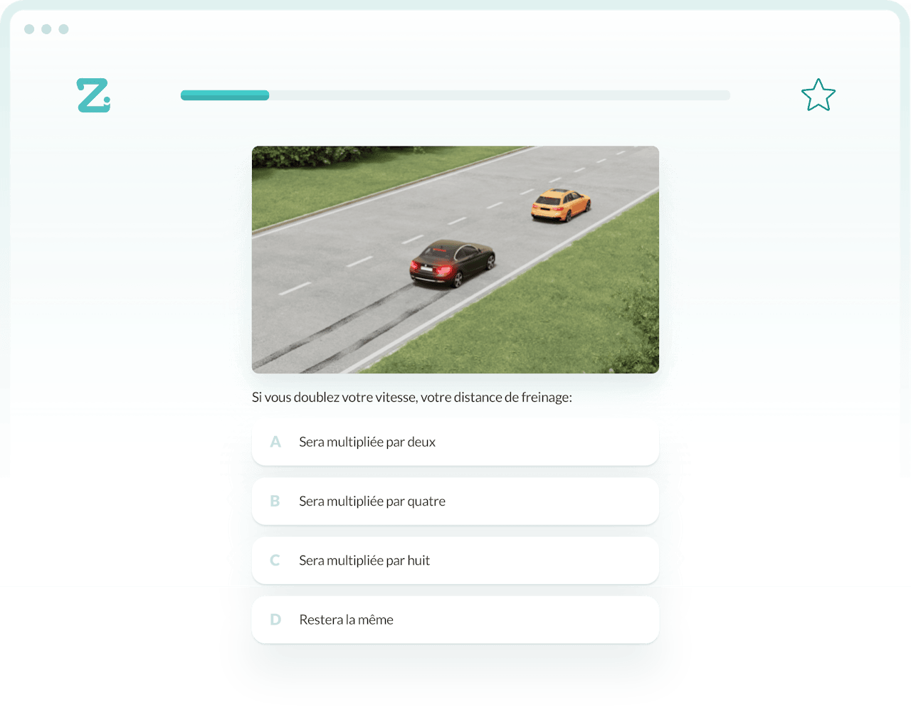 Test gratuit du code de la route 2026 | Zutobi Code de la Route