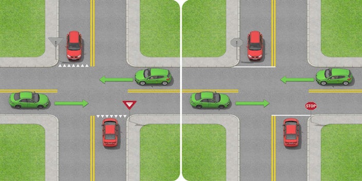 Who Goes First at Controlled Intersections? STOP & YIELD Signs