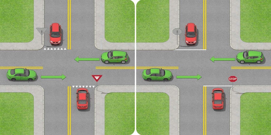 Who Goes First at Controlled Intersections? STOP & YIELD Signs