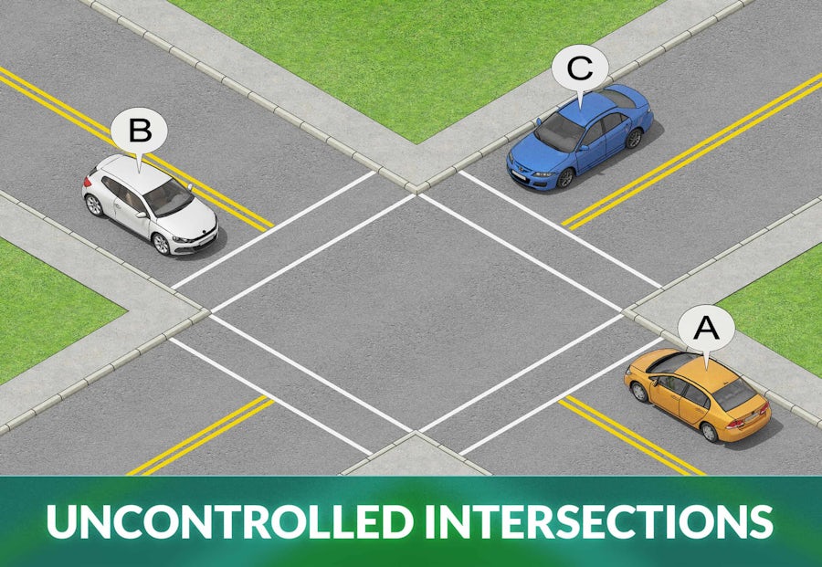 Uncontrolled Intersections & Right-Of-Way Rules: Who Yields?